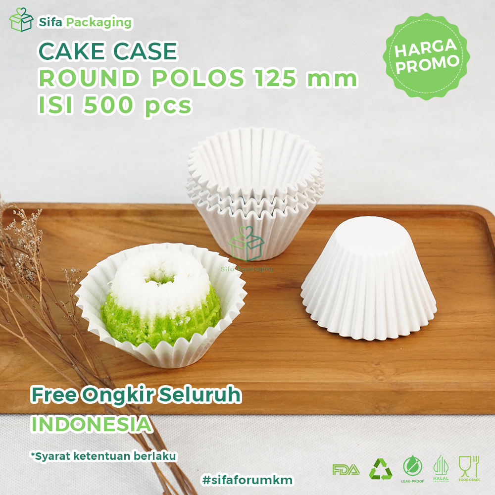 Jual Cup Kue Kertas Polos Cake case putih cake cases Bolu Kukus Putu ...