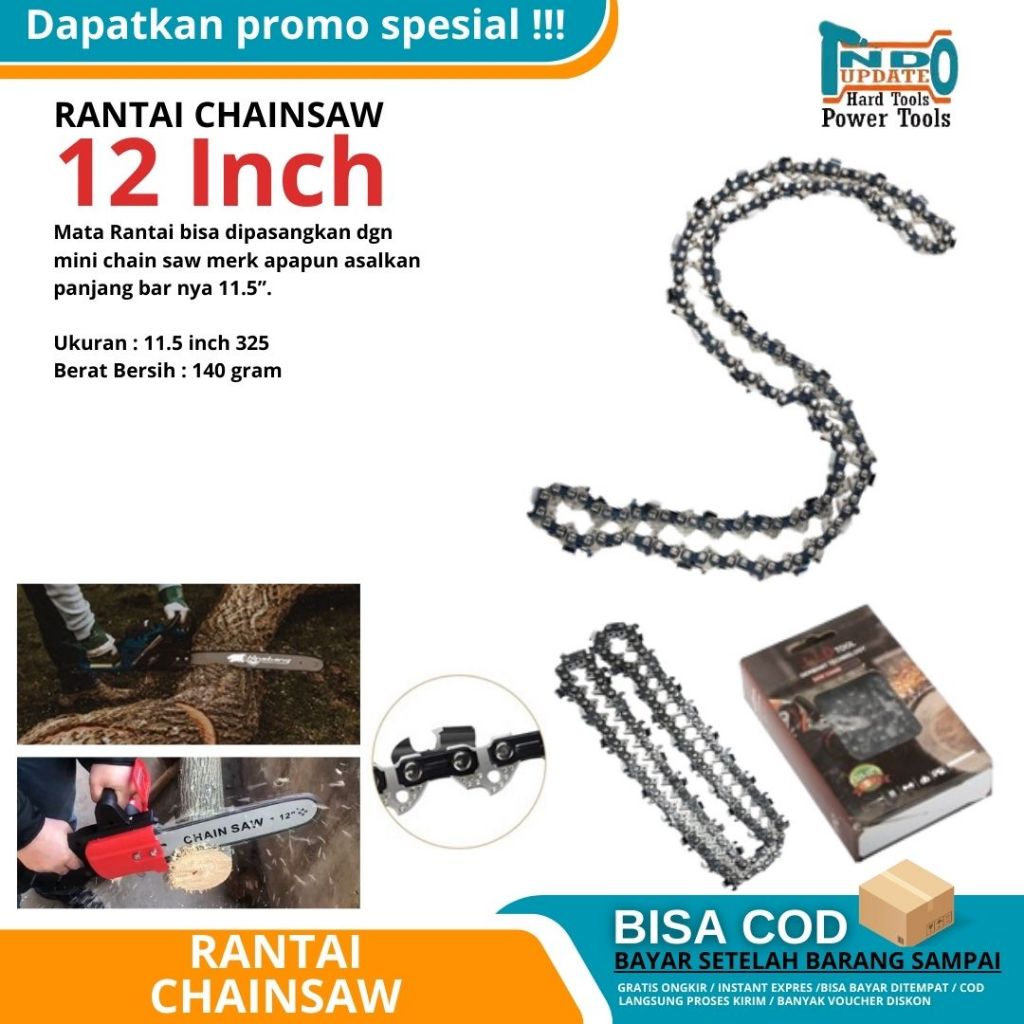 Jual 3/8 Rantai Senso 325 Rantai Senso 22" Rantai Potong 38 mata BAR ...