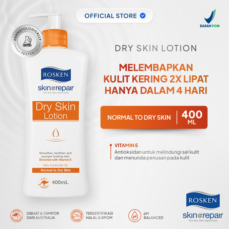 Jual ROSKEN DRY SKIN LOTION 400ML | Shopee Indonesia