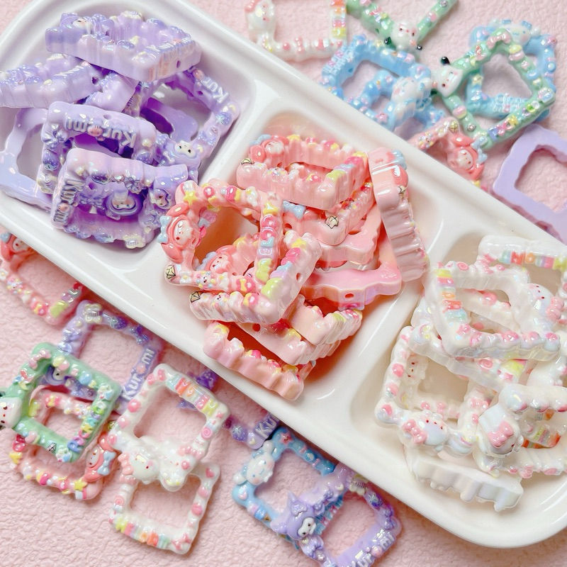 Jual (1Pcs) K68 Manik Square Frame Sanrio Luxury Persegi | Shopee Indonesia