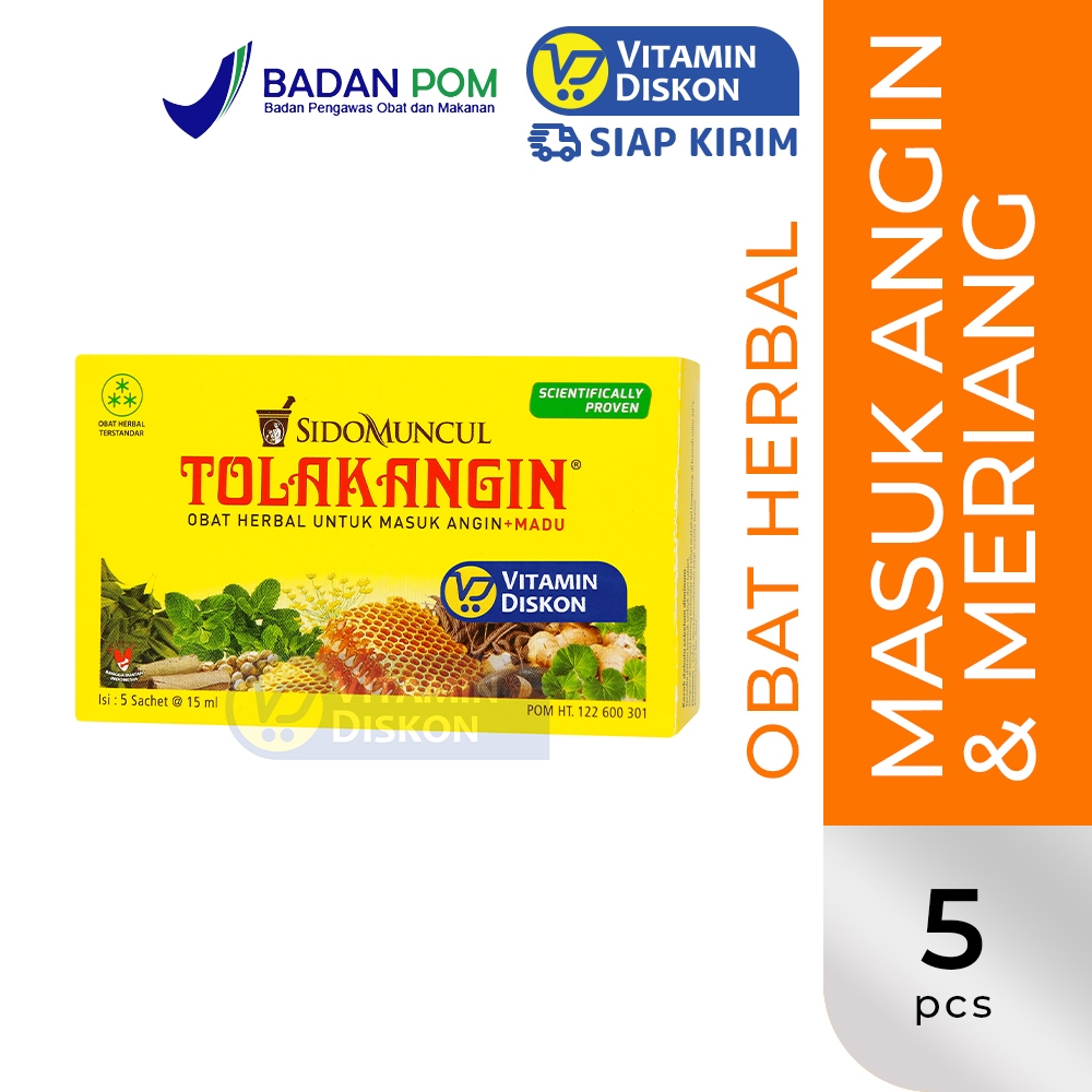 Jual Sidomuncul Tolak Angin Cair 1 Box (5 Pcs) | Obat Herbal Masuk ...