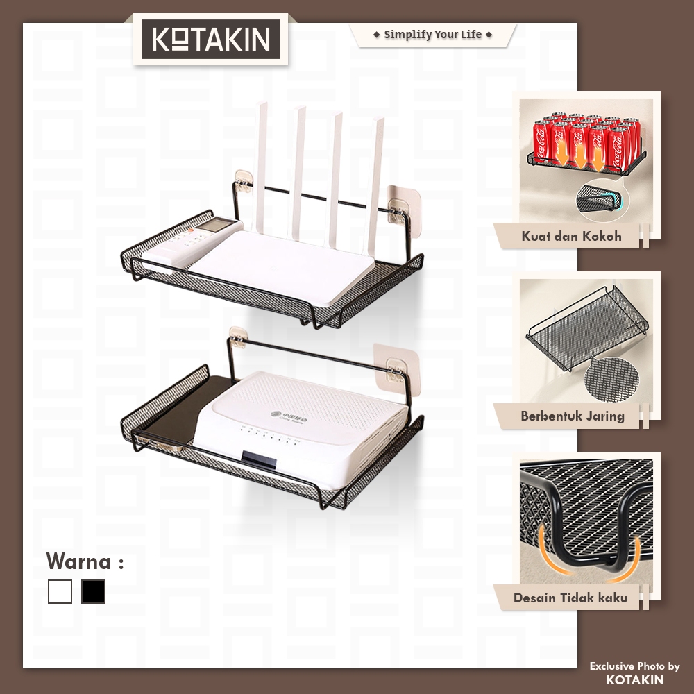 Jual Rak Wifi Modem Tempel Dinding Model Gantung Keranjang Besi Tebal ...