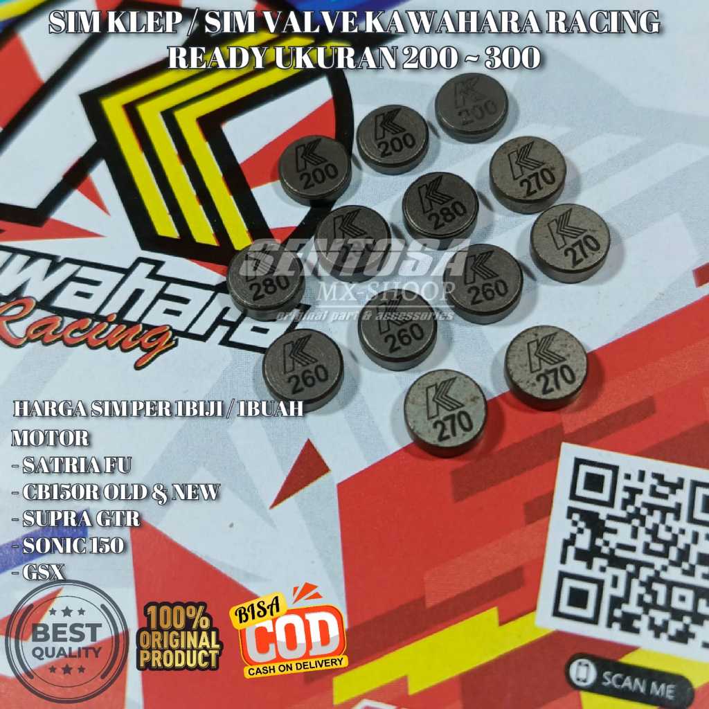Jual [ KAWAHARA ORIGINAL ] SIM VALVE / SIM KLEP UKURAN 200 - 300 SATRIA ...