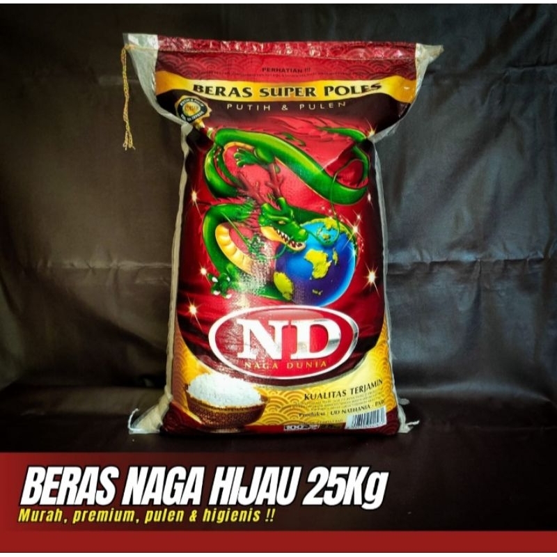 Jual BERAS NAGA DUNIA HIJAU 25 KG | Shopee Indonesia