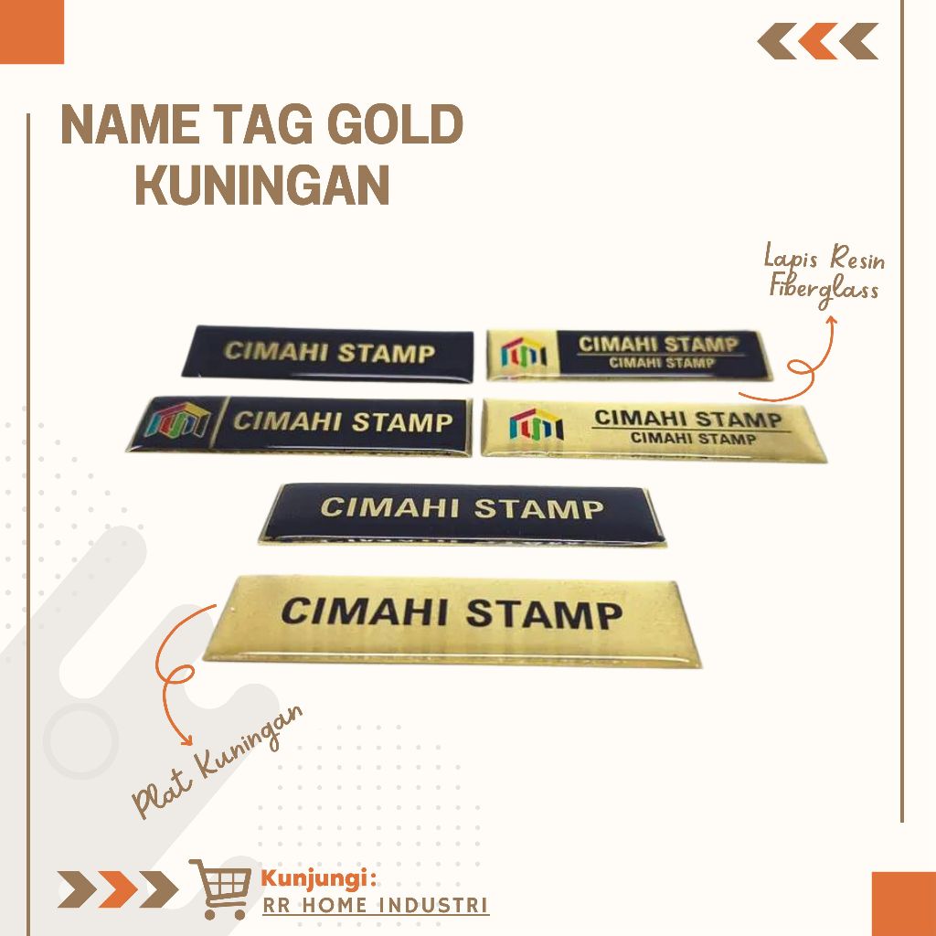 Jual Name Tag Nama Dada Magnet Peniti Kuningan Stainless & Akrilik ...