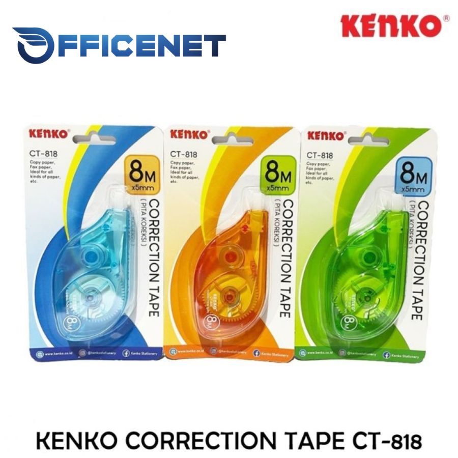 Jual CORRECTION TAPE 5MM X 8M KENKO CT 818 TIPE EX TIP X TIPX | Shopee ...