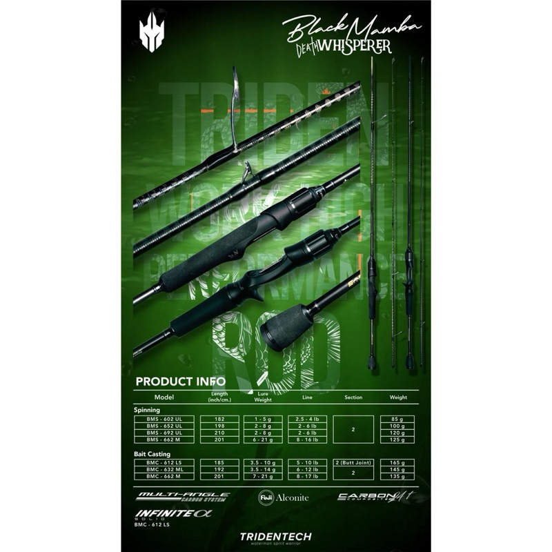 Jual Joran Tridentech BlackMamba 2022 New Black Mamba | Shopee Indonesia