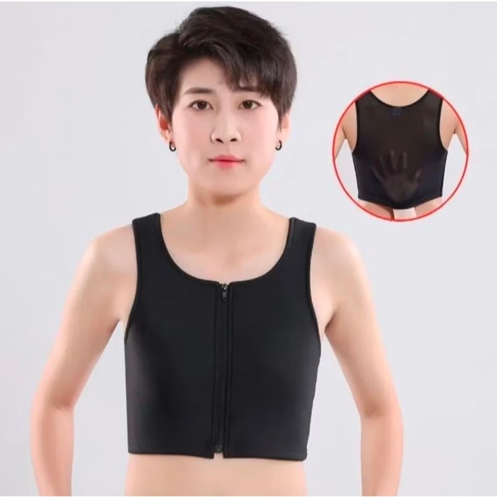 Jual BREAST BINDER COSPLAY HALF BINDER zipper binder ritsleting sport ...