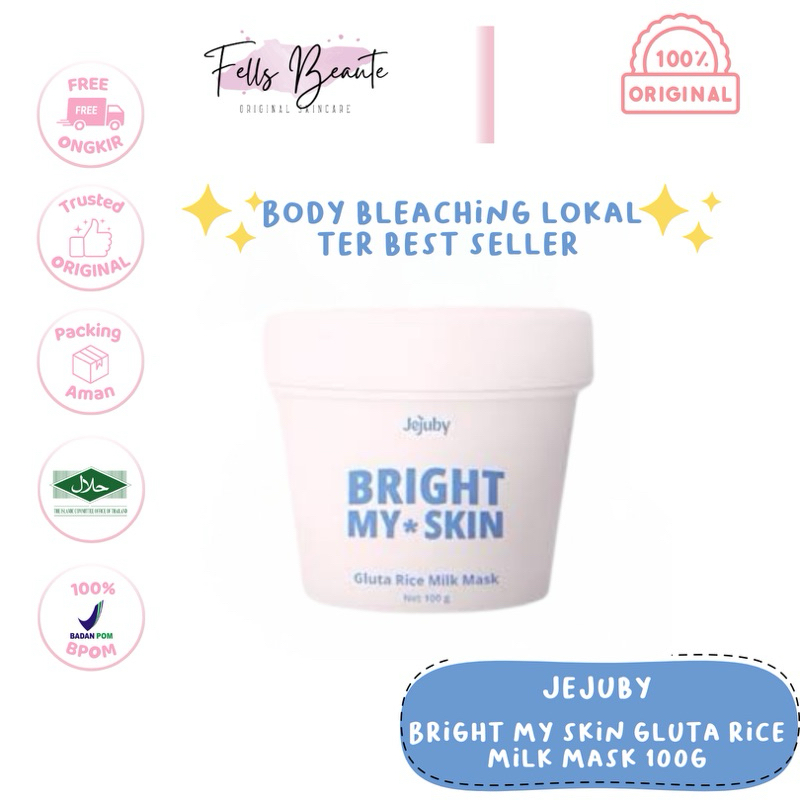 Jual Jejuby Gluta Rice Milk Mask Bright My Skin 100gr | Shopee Indonesia