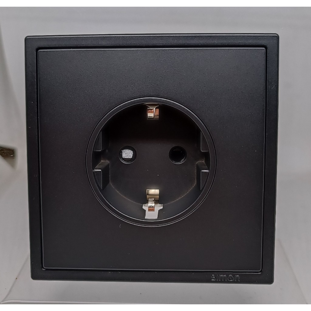 Jual SIMON I7 BLACK DOFF STOPKONTAK SCHUKO / POWER OUTLET | Shopee ...