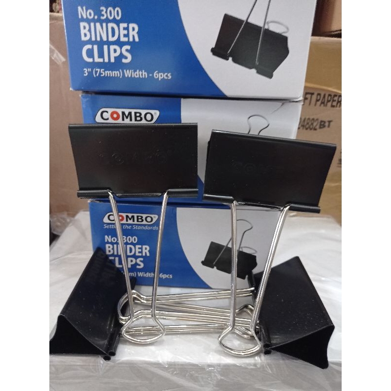 Jual binder clips combo ukuran jumbo 280/300 (1box isi 6pcs) | Shopee ...