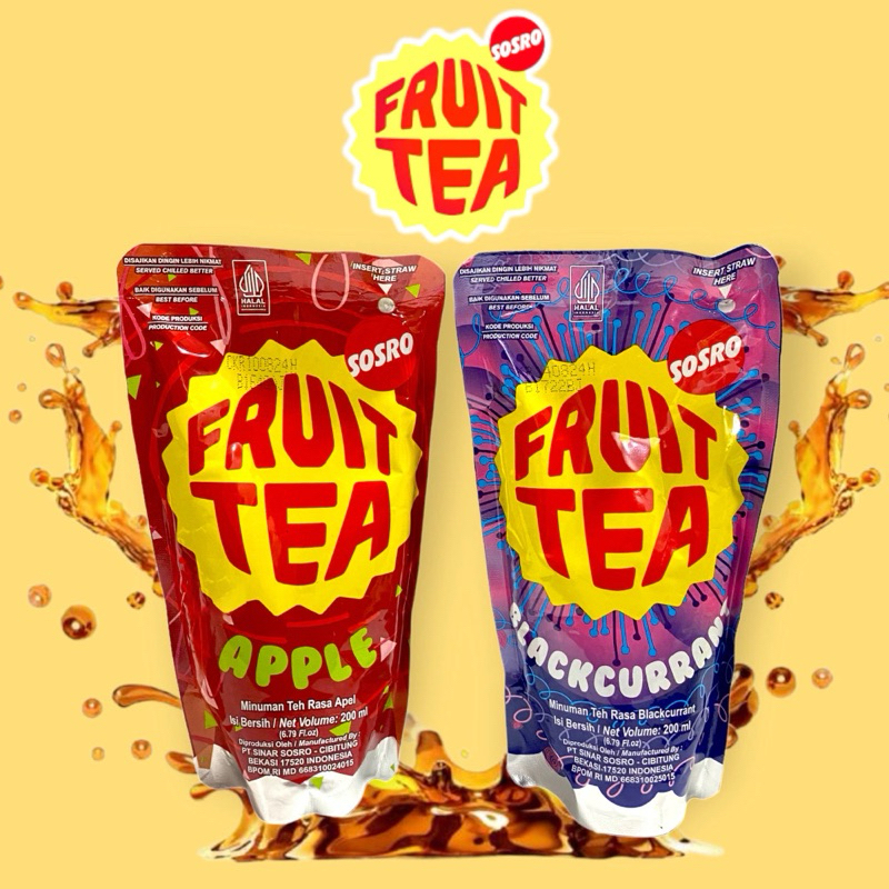 Jual PROMO !! FRUIT TEA POUCH 200ML ISI 24 1 DUS HARGA TERMURAH ...