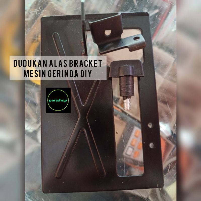 Jual Dudukan alas bracket braket mesin gerinda DIY Hitam berkualitas ...