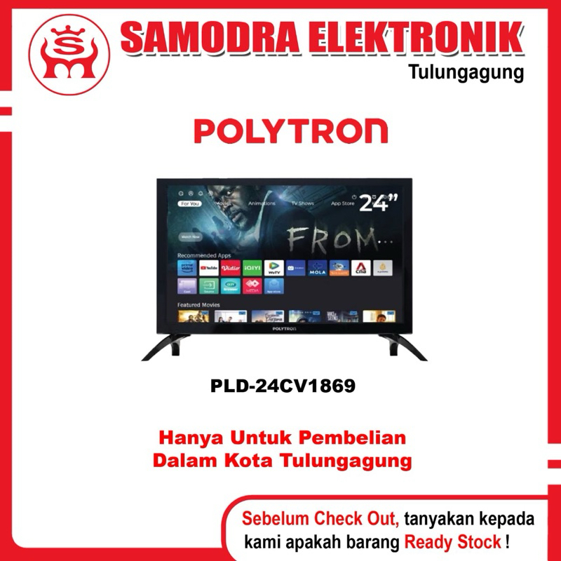 Jual LED TV POLYTRON PLD-24CV1869 | Led 24 Inch Smart Tv Lite Polytron | Shopee Indonesia