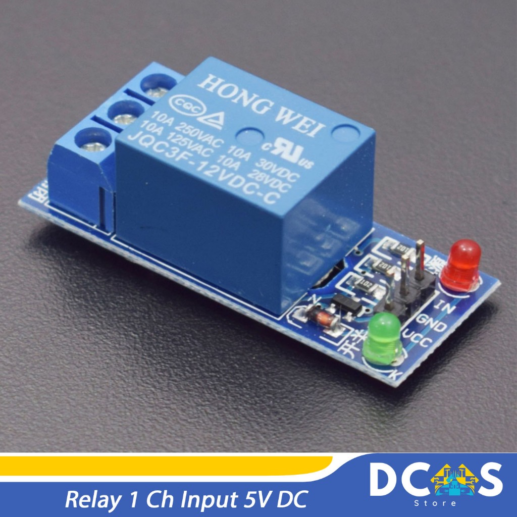 Jual Relay 1 Ch Channel Input 5V Volt DC with Optocoupler Output Up To ...
