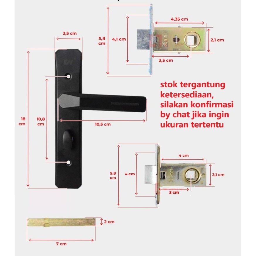 Jual Handle Gagang Kunci Pintu Kamar Mandi Toilet | Shopee Indonesia