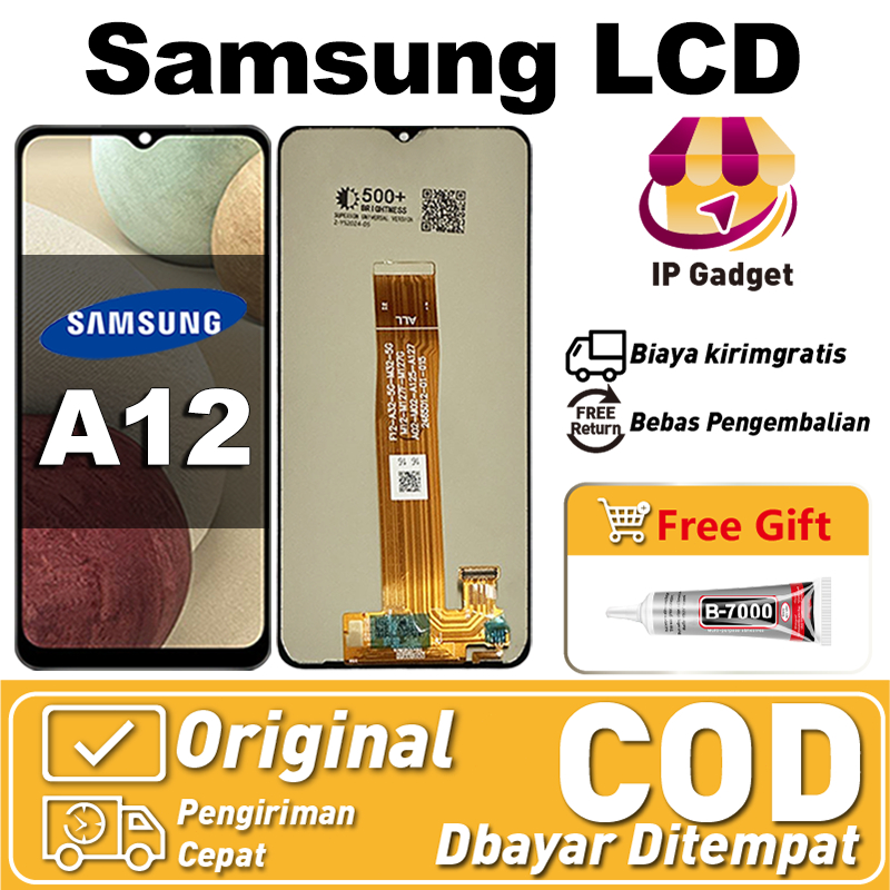 Jual LCD SAMSUNG A12 Original fullset ori asli Layar hp touchscreen ...