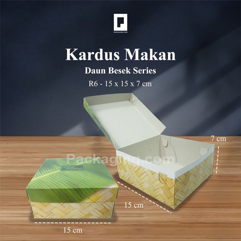 Jual Box Kraft R6 Renda Coklat/Dus Kue Uk 16x16x7/Dus R6/Snackbox/Box ...