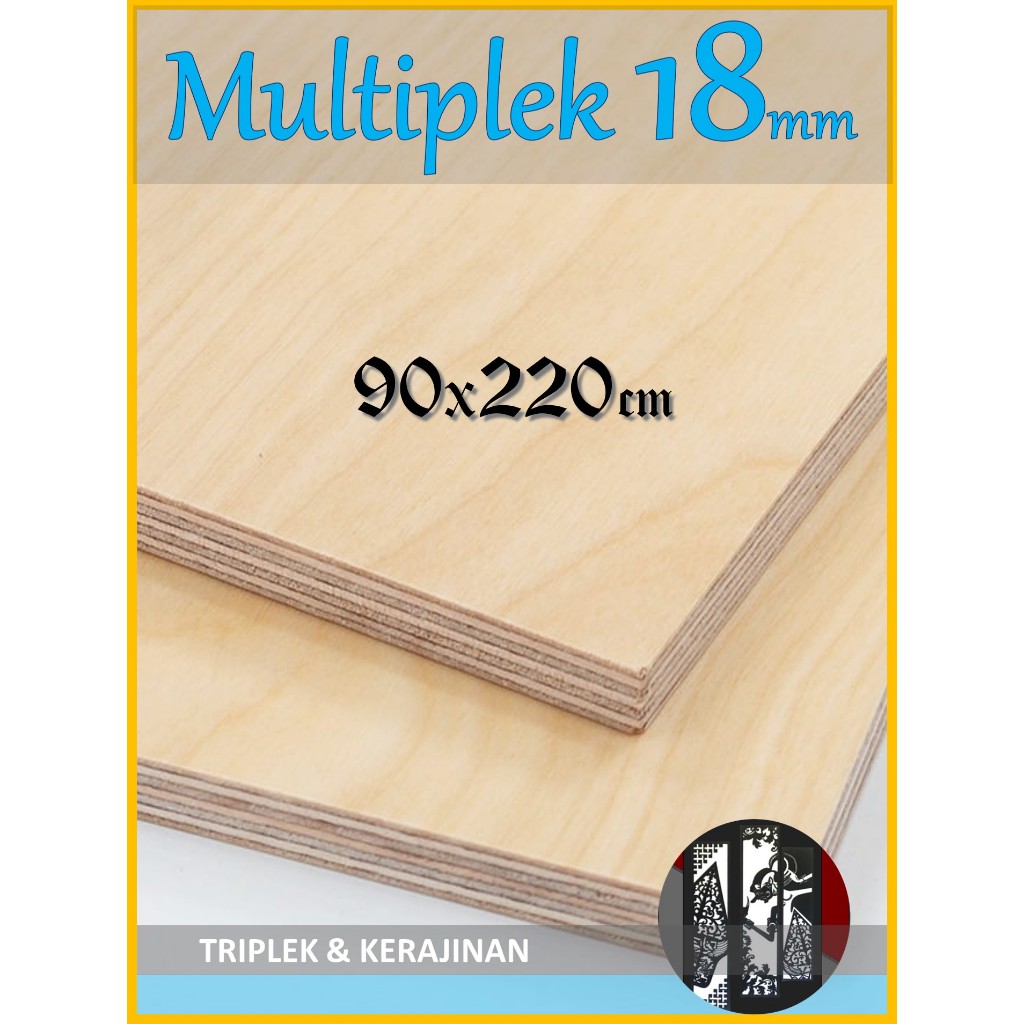 Jual Triplek 18mm 90x220 cm Multiplek MDF Melamin Blokmin Blokboard 18 ...