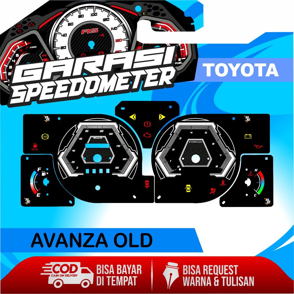Jual PAPAN SPEEDOMETER CUSTOM TOYOTA AVANZA OLD | Shopee Indonesia