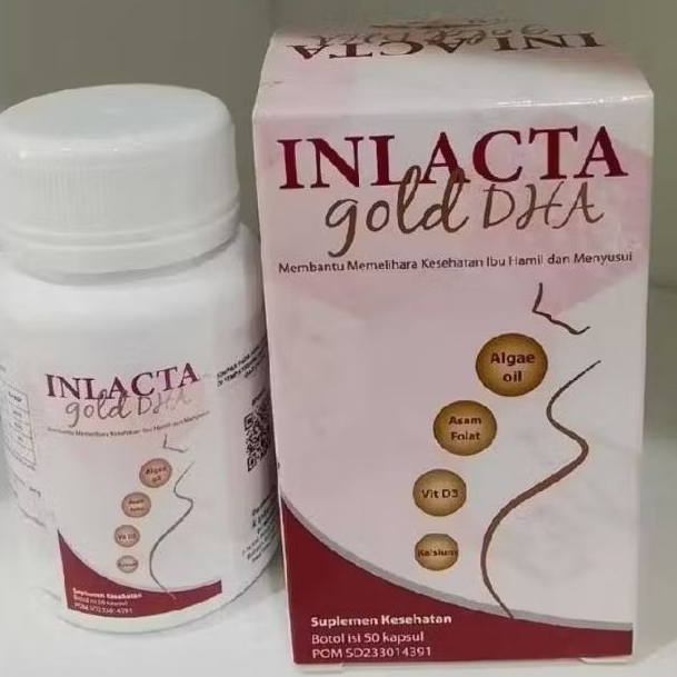 Jual INLACTA GOLD DHA SUPLEMEN IBU HAMIL MENYUSUI PERBOTOL 50 KAPSUL ...