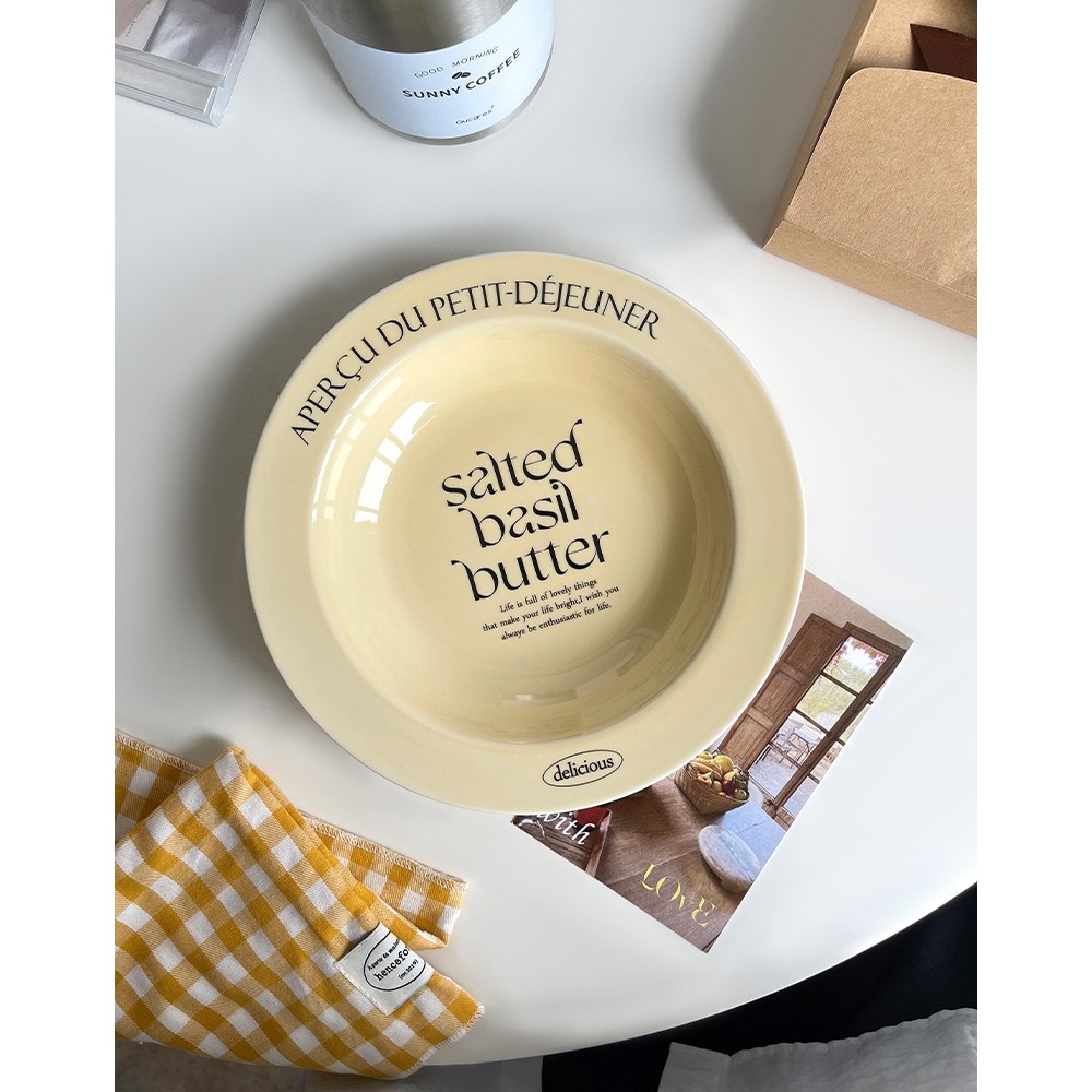 Jual Javaco | Soup Plate Aesthetic Font Letter | Piring Makan Pasta ...