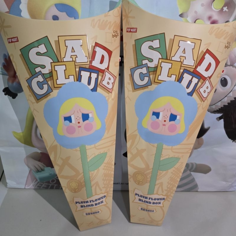 Jual [READY STOCK] Popmart cry baby sad club plush flower blind box ...