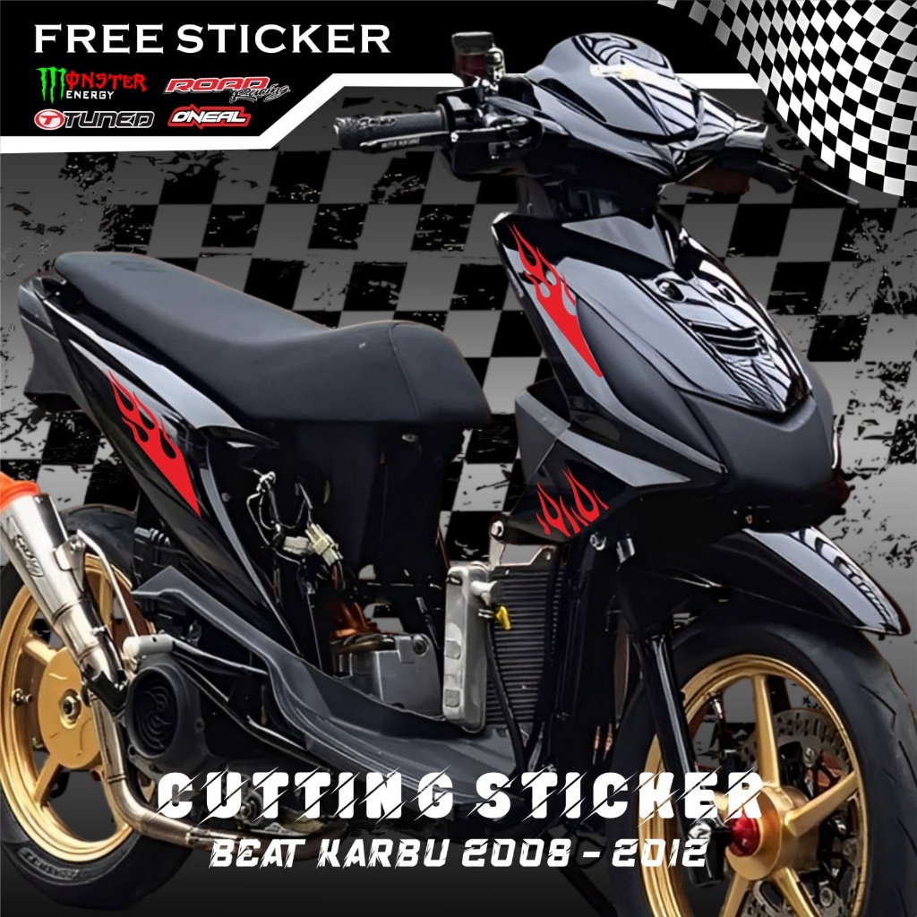 Jual STIKER STRIPING LIST MODIFIKASI VARIASI MOTOR HONDA BEAT KARBU ...