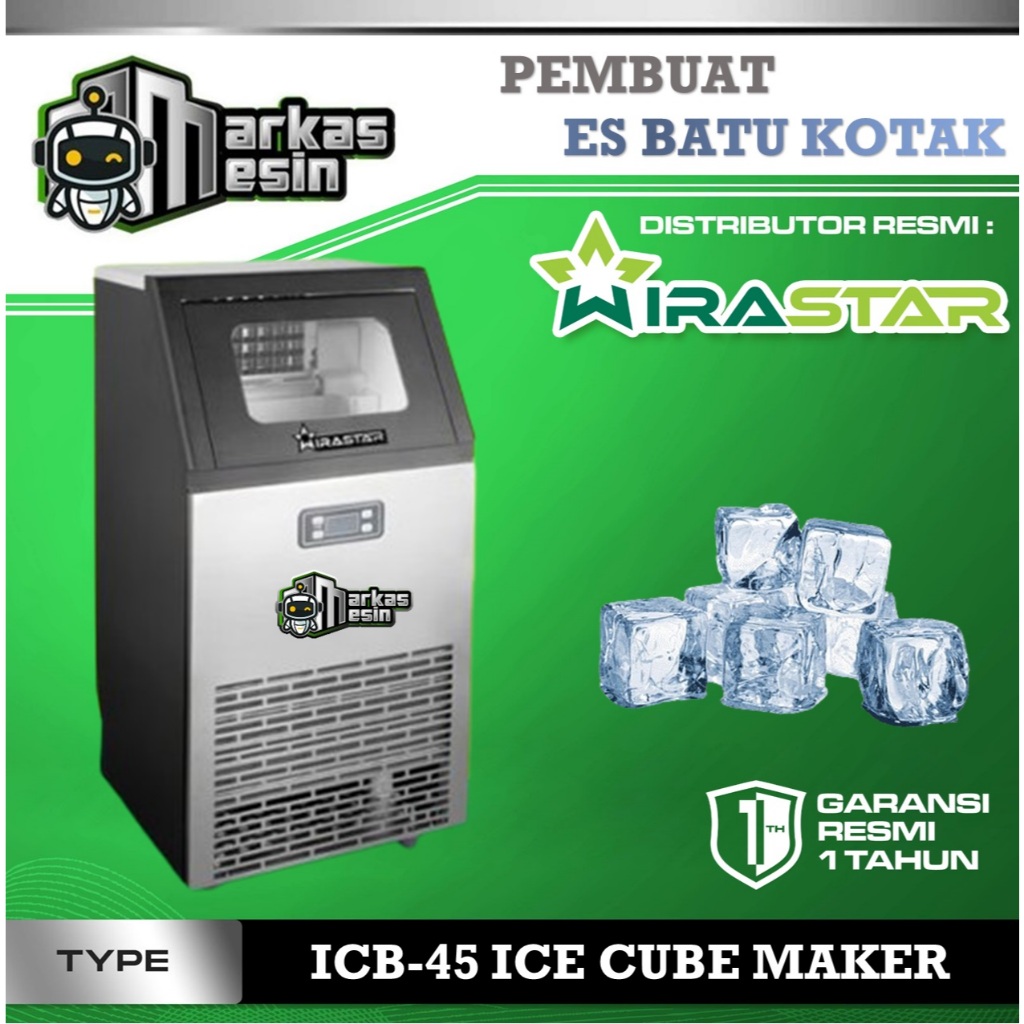 Jual Mesin Pembuat Es Batu ICB-45 WIRASTAR Ice Cube Maker Mesin Pencetak Es Batu | Shopee Indonesia