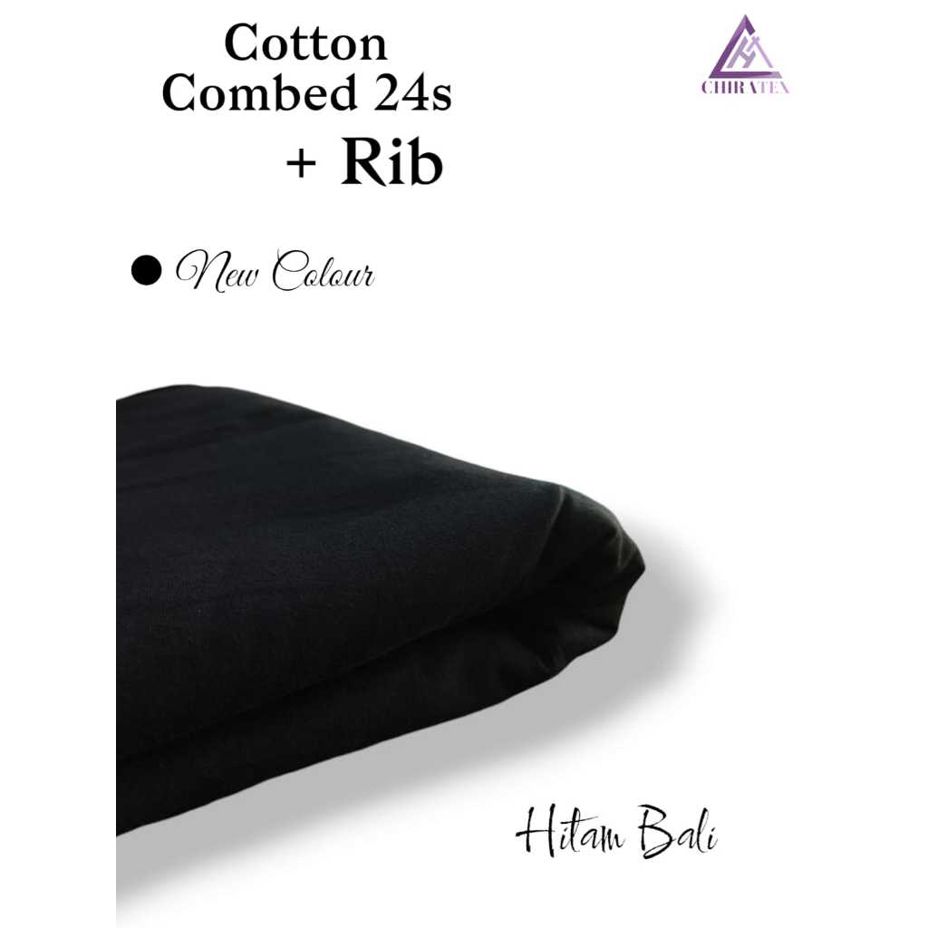 Jual KAIN COTTON COMBED 24S HITAM BALI + RIB (BAHAN KAOS) | Shopee ...