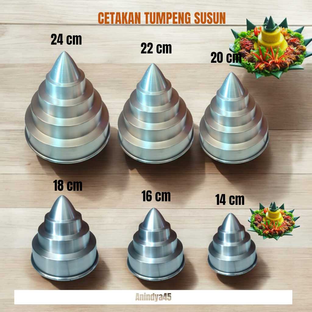 Jual Loyang Tumpeng susun / Cetakan tumpeng tanpa sambungan bahan ...