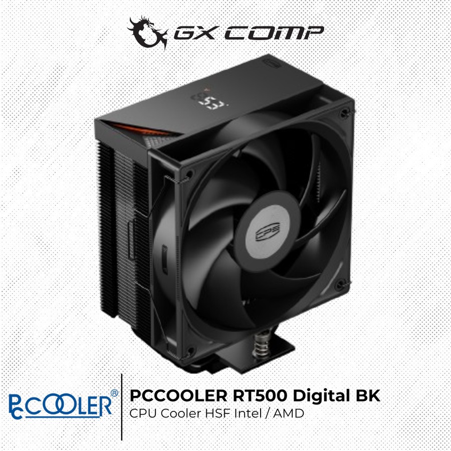 Jual PCCOOLER RT500 Smart Digital Monitor Black - CPU Cooler HSF Intel / AMD | PC COOLER RT 500 ...