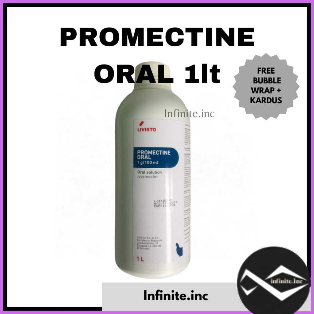Jual PROMECTINE 1Liter 1L Oral Promectin Obat Cacing Gudig Scabies like ...