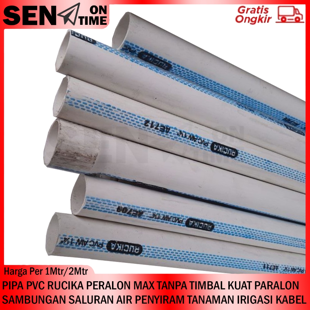 Jual Pipa Peralon Max Tanpa Timbal Kuat Meteran 1 2 Meter Sambung ...