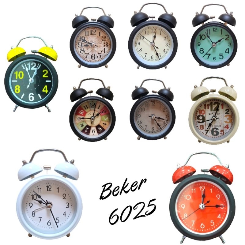 Jual ( COD ) JAM BEKER / JAM WEKER KRING BESI WARNA 6025 diameter 7,4cm ...