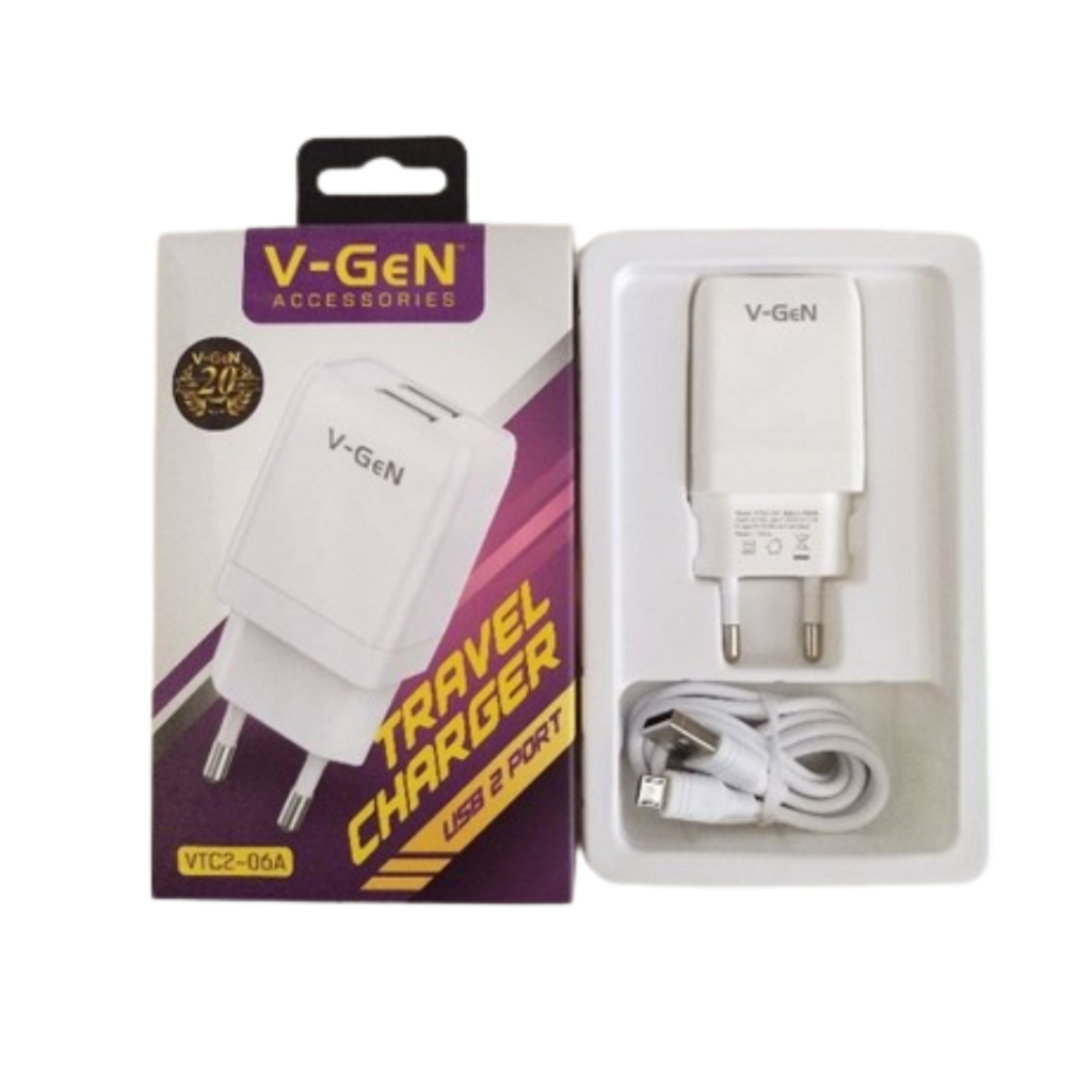 Jual Adaptor/Kepala Charger V-Gen VTC2-06A 2 port Travel Charger V-Gen ... Jual Adaptor/Kepala Charger V-Gen VTC2-06A 2 port Travel Charger V-Gen ...