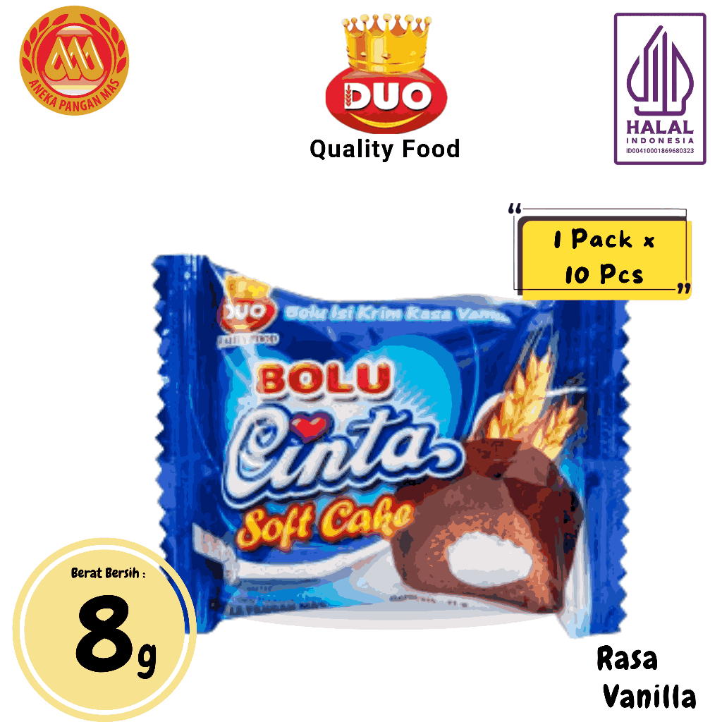 Jual DUO Bolu Cinta Cream Cake Bolu mini Cokelat Soft Cake (1pack x ...