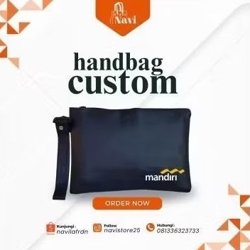 Jual Clutch Handbag Dompet Pouch Custom Logo Bank Mandiri / Tas Tangan ...