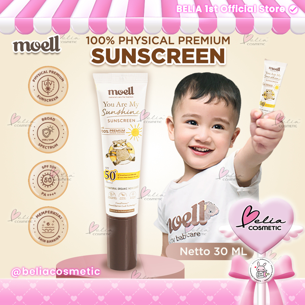 Jual BELIA MOELL Physical Sunscreen Anak & Bayi SPF 50+ PA++++ 30 gr ...