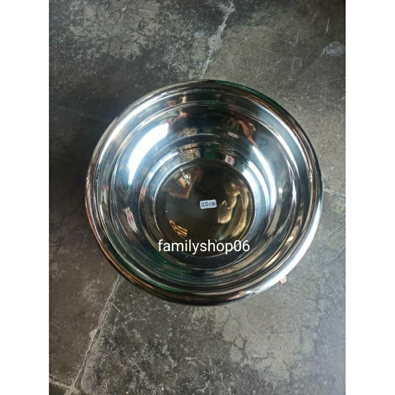 Jual Baskom Stainless Steel Ukuran 22 cm Dan 24 Cm | Shopee Indonesia