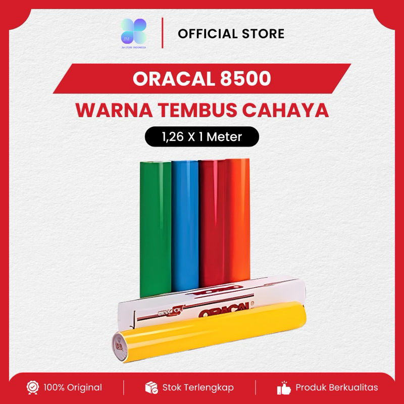 Jual Oracal 8500 Translucent 1 Meter Stiker Warna Tembus Cahaya Neon ...
