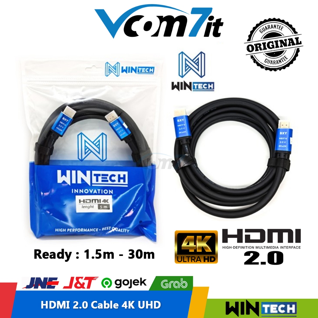 Jual Kabel HDMI v2.0 4K Wintech High Quality UHD 1.5m 3m 5m 10m 15m 20m | Shopee Indonesia
