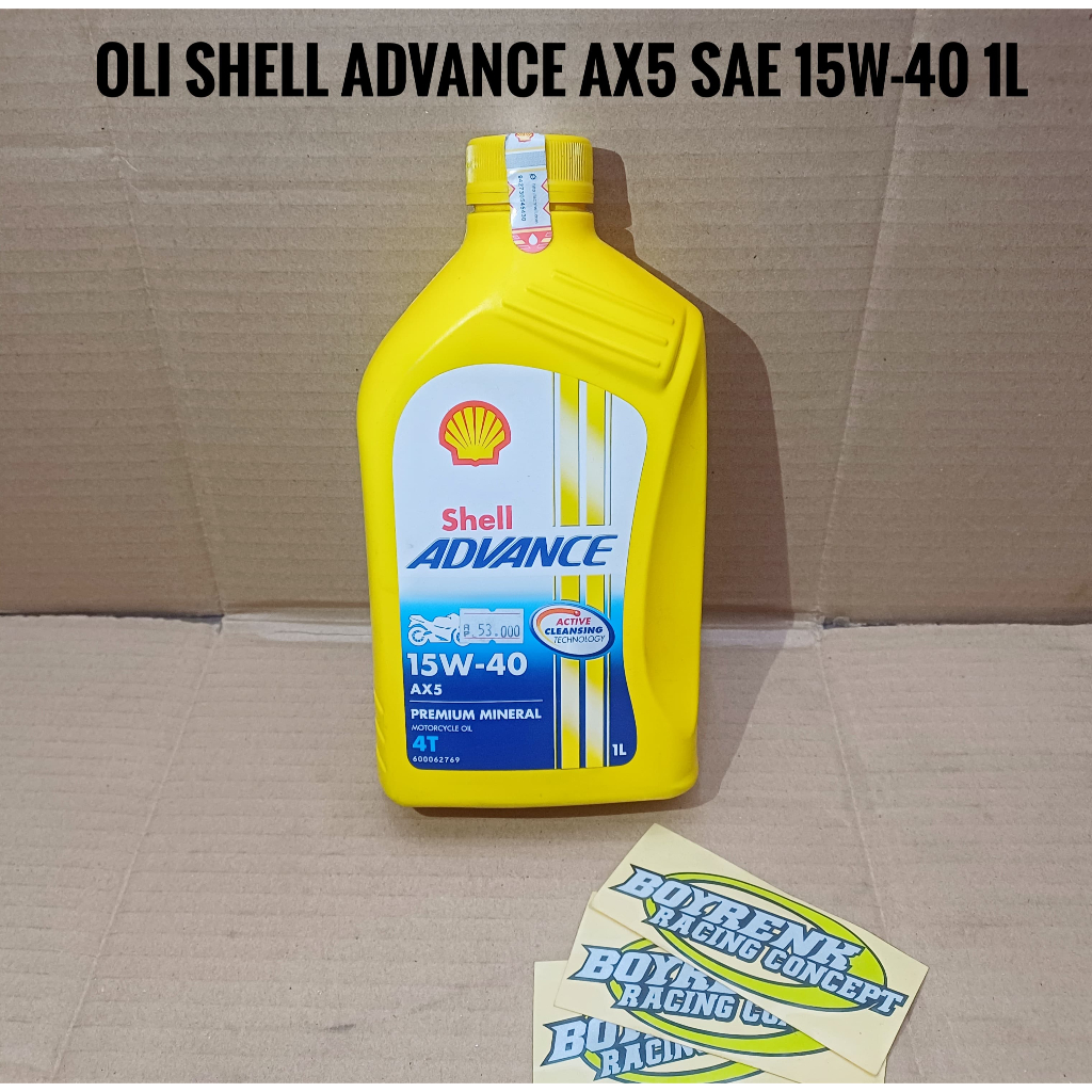 Jual OLI SHELL ADVANCE AX5 15W-40 OLI SHELL A5X OLI SHELL MOTOR SPORT ...
