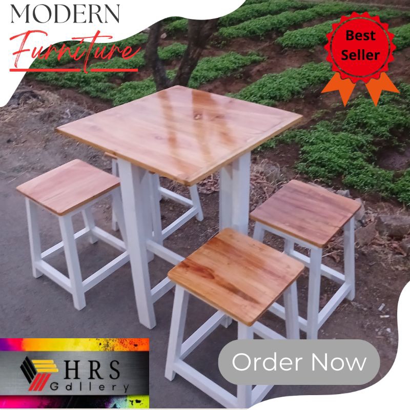 Jual set Meja resto // Meja makan // meja set cafee // meja kursi kayu modern | Shopee Indonesia