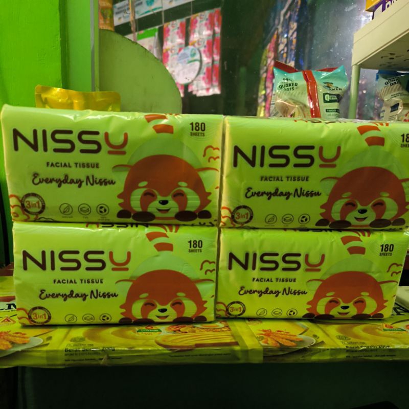 Jual 1Pak Tissue Nissu Facial Tissue isi 4 Pcs x 180 Sheets ( PROMO ...
