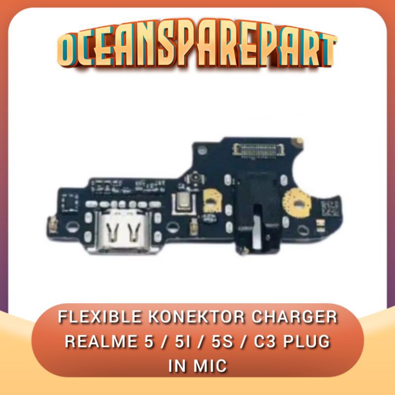 Jual FLEXIBLE KONEKTOR CHARGER REALME 5 5I 5S C3 ORIGINAL PLUG IN MIC ...