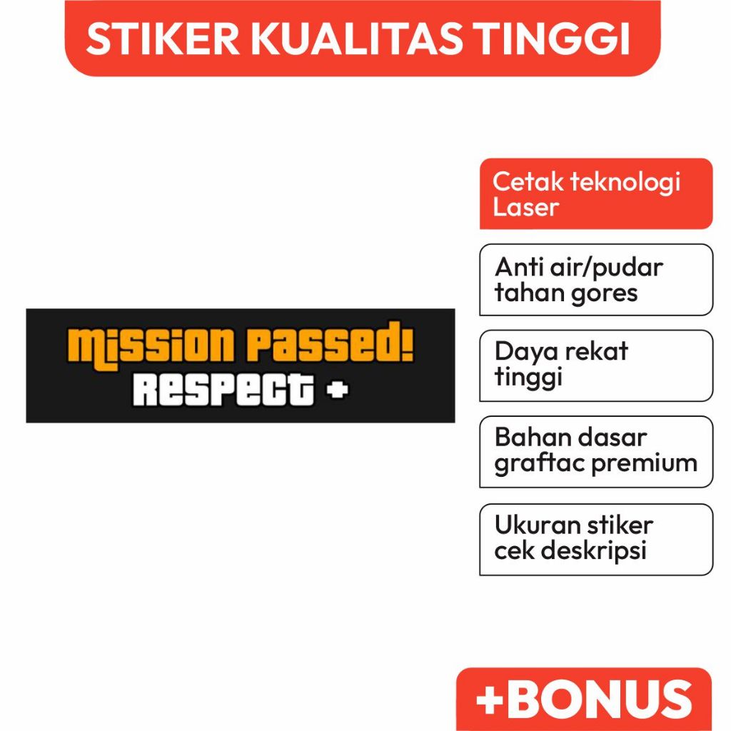 Jual STIKER MISI SELESAI GTA | stiker Tumblr | Stiker Murah Berkualitas ...