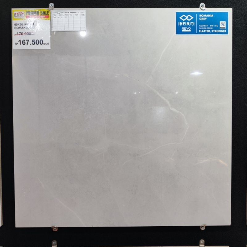 Jual Granit Glazed Polished 60x60 Infiniti Romania Grey | Shopee Indonesia