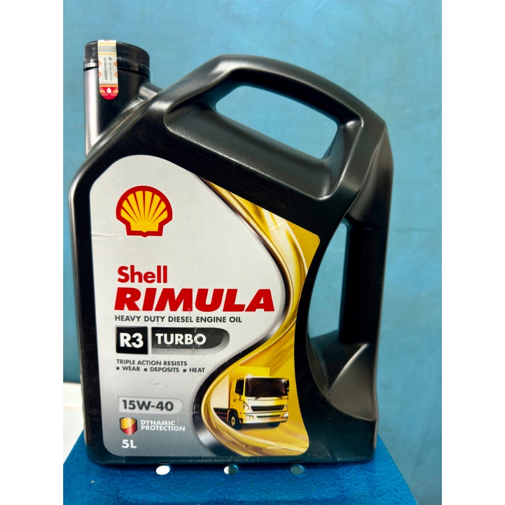 Jual Oli Shell Rimula R3 Turbo 15W-40 5L Original Produk Shell 100% ...