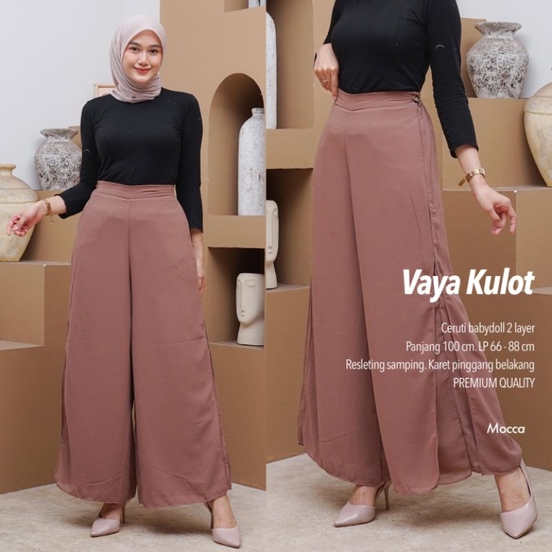 Jual VAYA KULOT / Kulot Panjang Bahan Ceruti 2 Layer / Wide Kulot ...